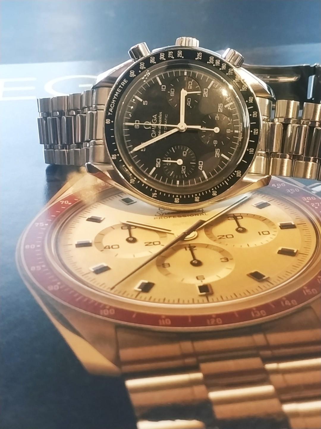 (sold)Speedmaster noon watch reduced omega, Luxury, Watches on Carousell