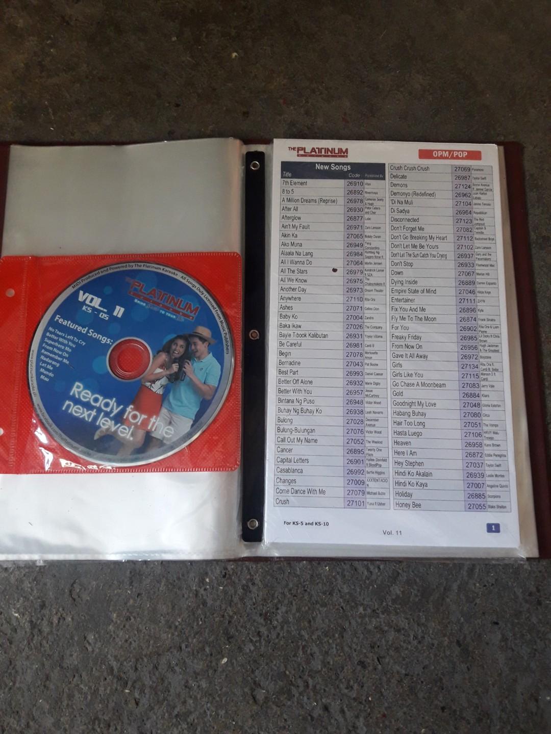 The Platinum KS-5 Update CD VOLUME 11 (Song Book & CD), Hobbies & Toys ...