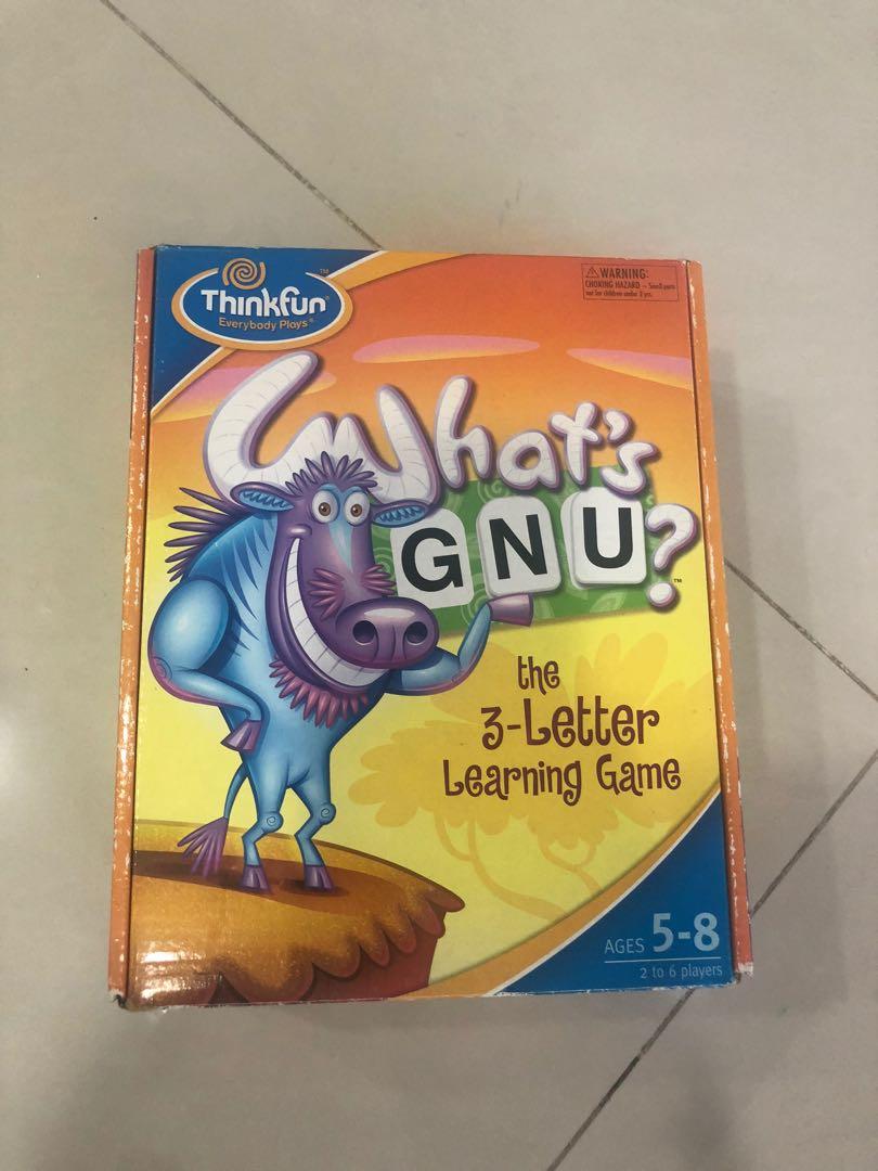 Thinkfun ‘What’s Gnu?’ Spelling Game, Hobbies & Toys, Toys & Games on ...