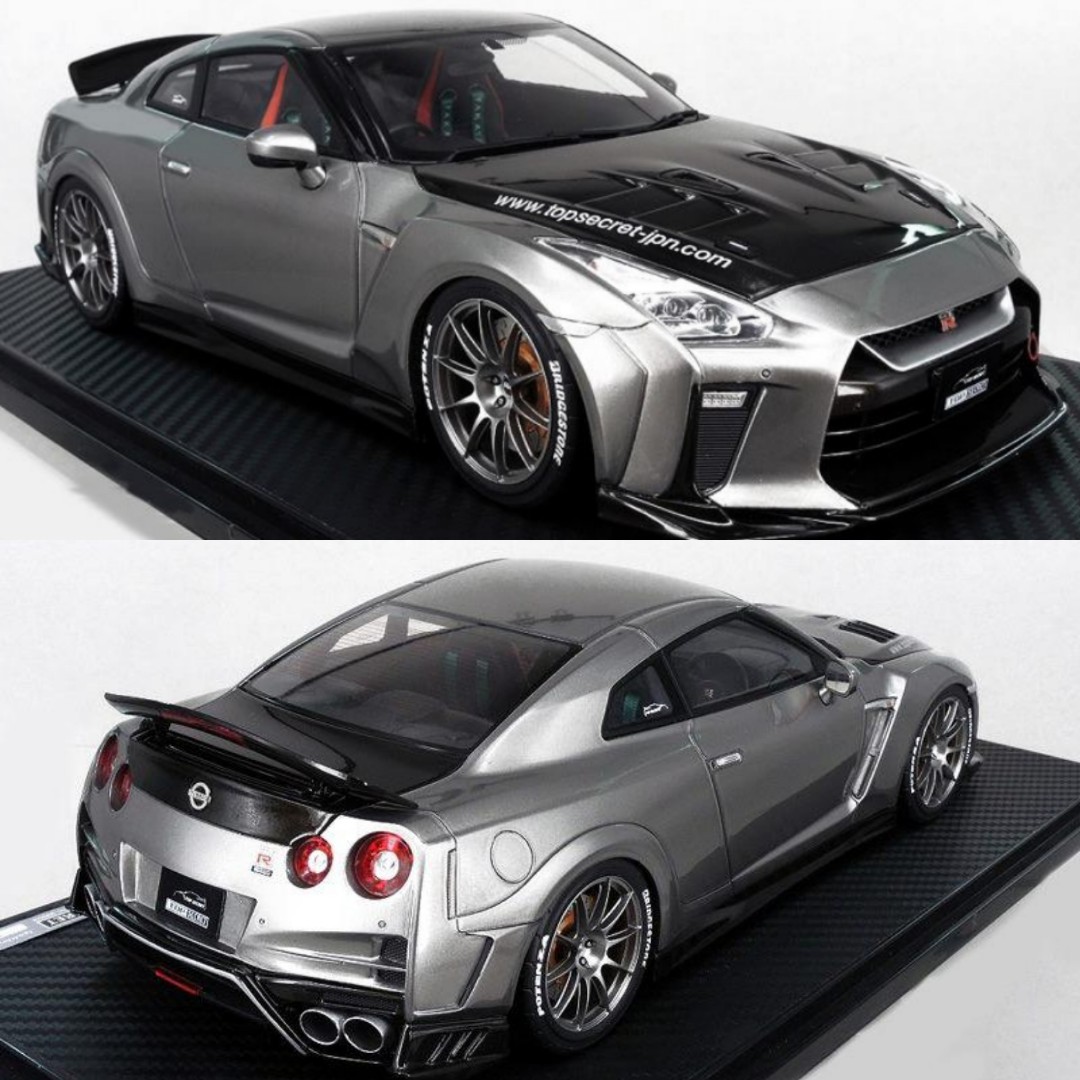 Top Secret GT-R R35 Gun Metallic (IG1533), Hobbies & Toys, Toys & Games ...