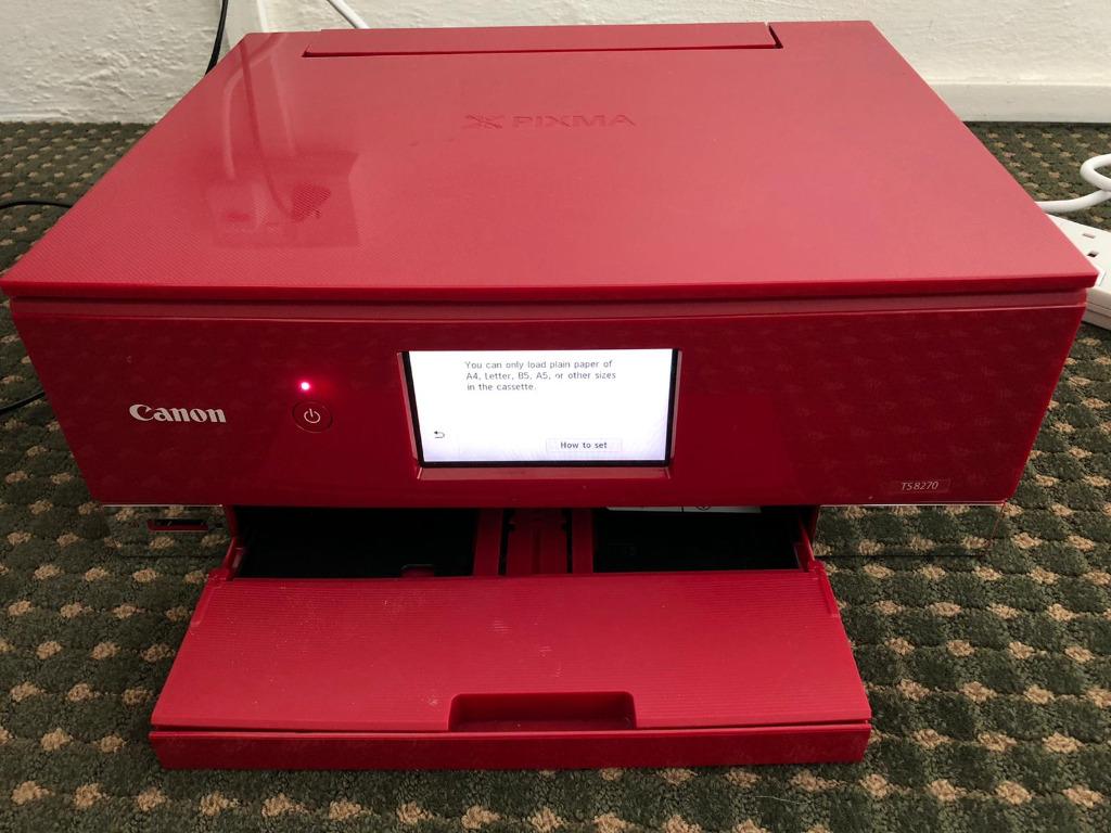 Used Canon Inkjet Printer Pixma TS8270 Red Color, Computers & Tech ...