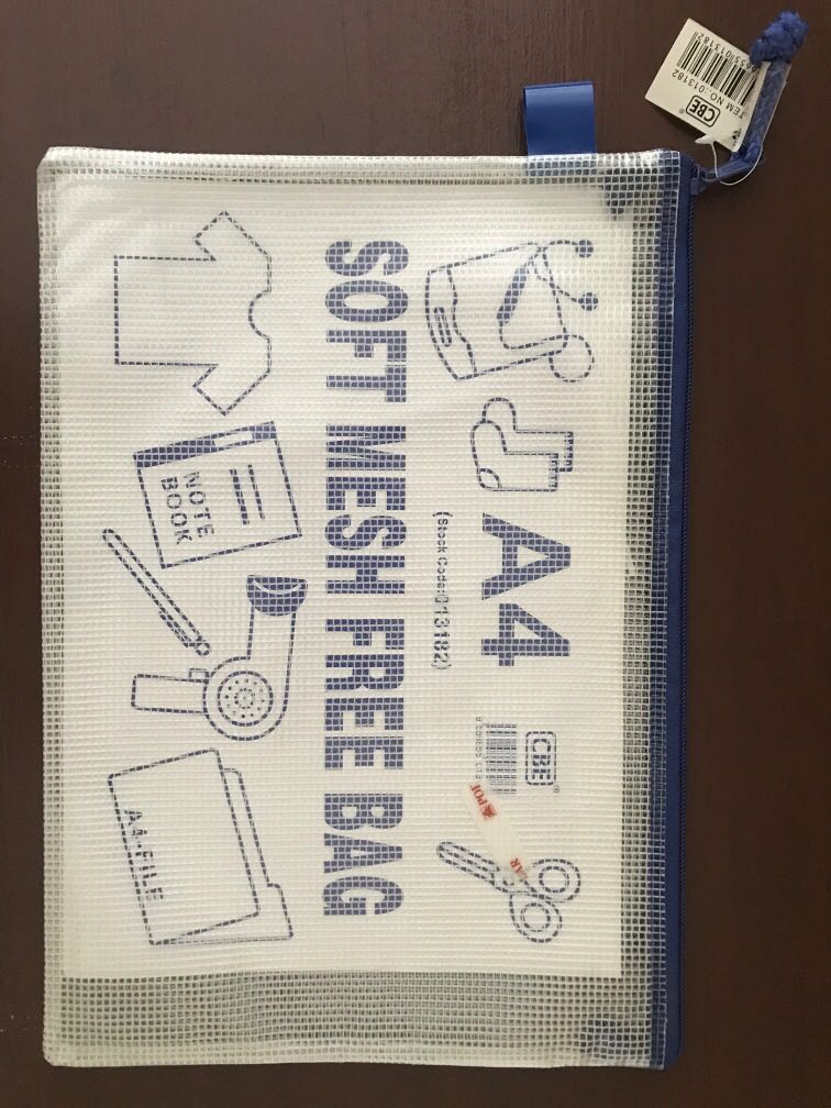 A4 soft mesh free bag file pouch stationery, Hobbies & Toys, Stationery ...