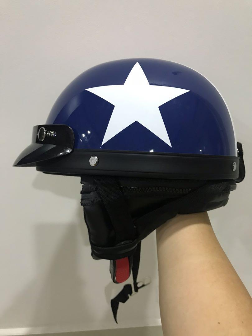 Captain America Helmet, Motorcycles, Motorcycle Accessories on Carousell
