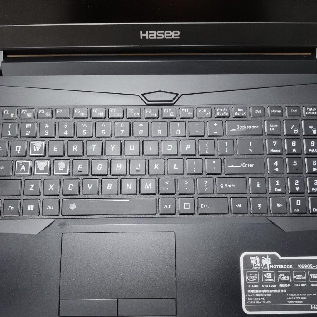 HASEE K690E i5-7400H 4G NA 500G GTX 1060 6G 15.5" 1920x1080, 電腦＆科技 ...