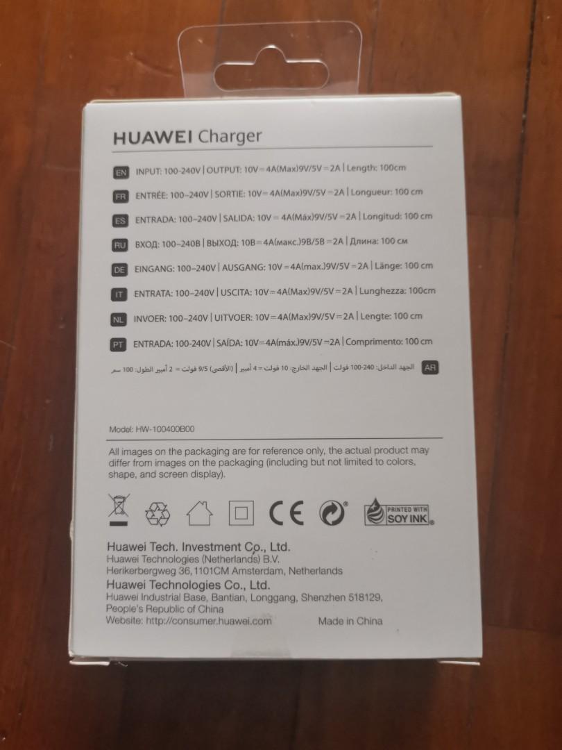 Huawei Charger SuperCharge 40W 3-Pin Plug, Computers & Tech, Parts ...