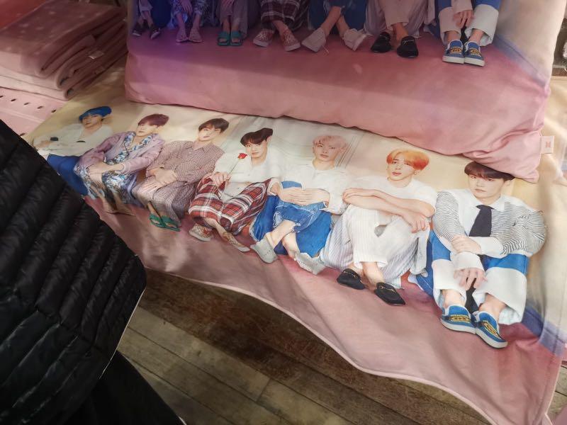 Instock BTS velvet blanket from popup store direct from Korea, Hobbies ...