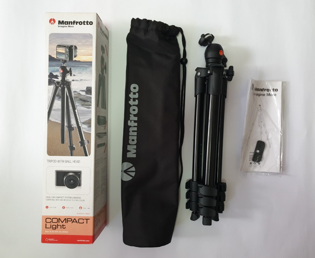 Manfrotto Compact Light Tripod, Photography, Photography Accessories ...