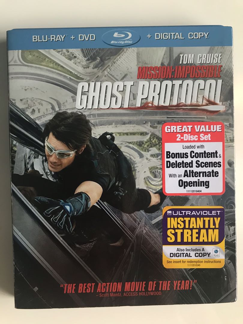Mission Impossible Ghost Protocol blu ray, Hobbies & Toys, Music & Media, CDs & DVDs on Carousell