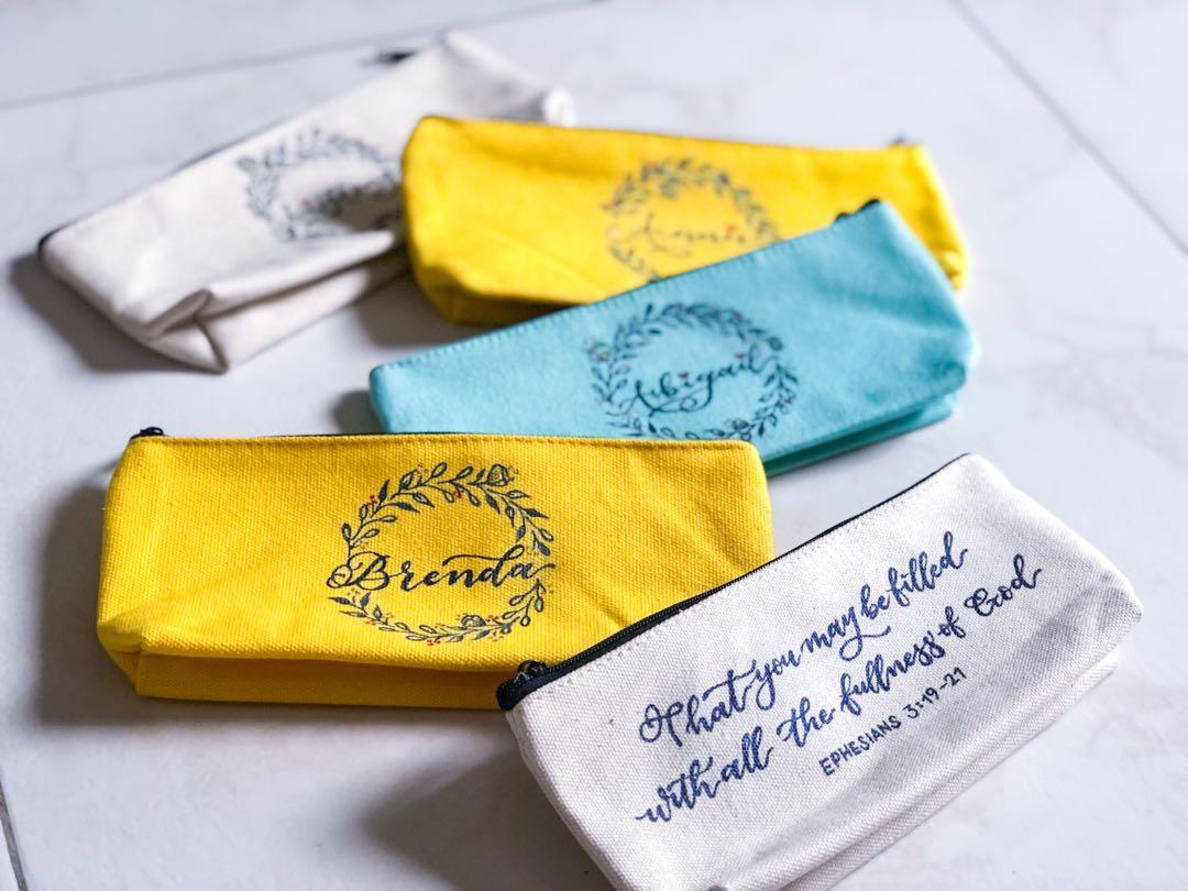 Personalised Calligraphy Eco-Friendly Pencil Case, Hobbies & Toys ...