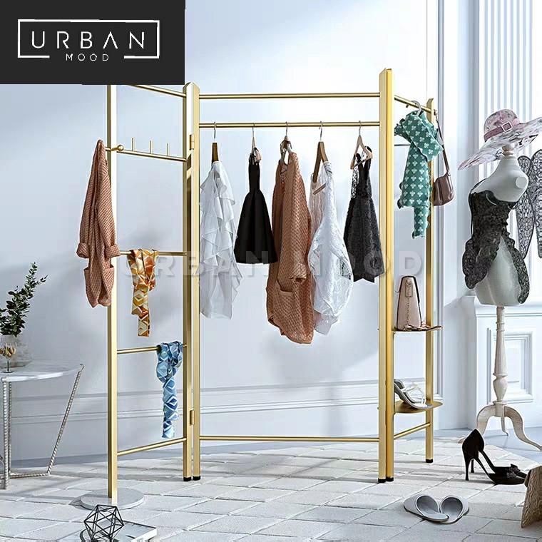 PHOEBE Minimalist Gold Clothes Stand, Furniture & Home Living, Bathroom ...
