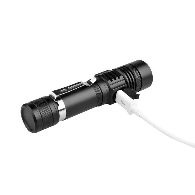 Pocketman Senter LED USB Rechargeable XML-T6 6200 Lumens 10W - P15 ...