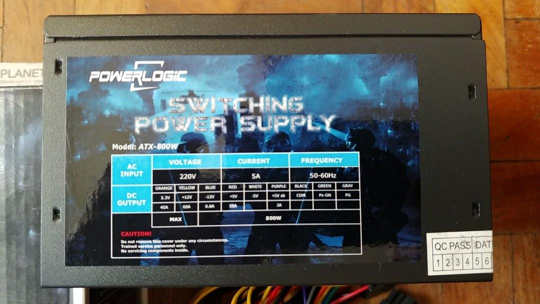 PowerLogic ATX-800w PC Power Supply 800watts capacity, Mobile Phones ...