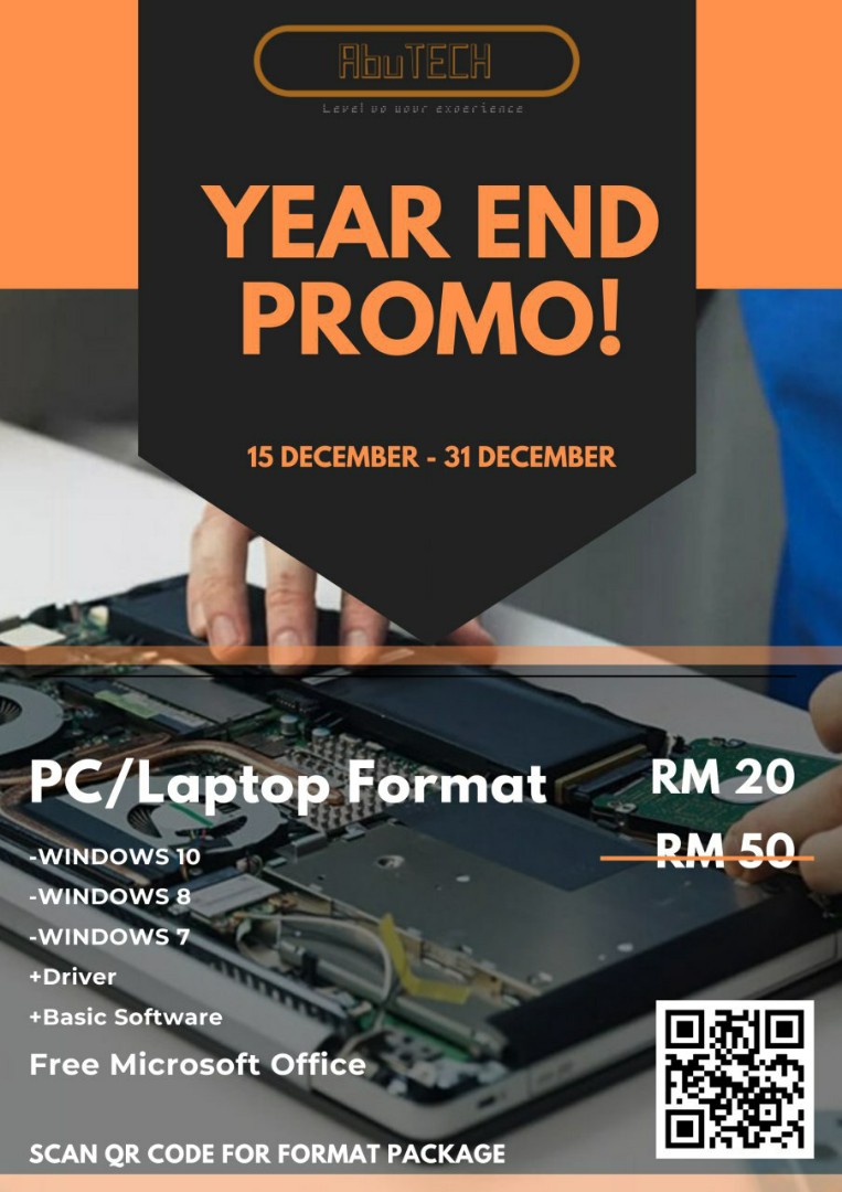 Promo PC/Laptop Format by AbuTech, Services, Electronics & Gadget ...