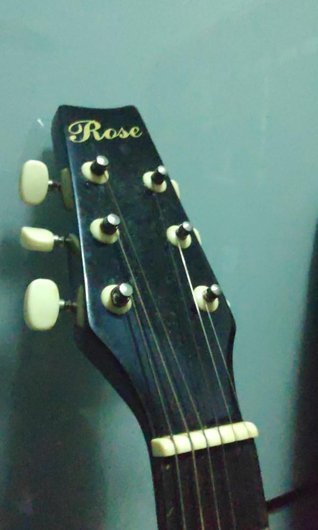 Rose Acoustic Guitar, Hobbies & Toys, Music & Media, Musical ...