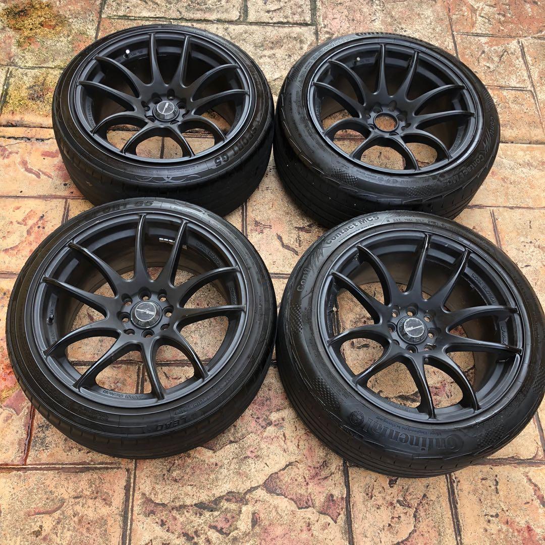 Sport Rim Work Emotion 17x9jj pcd100/114, Auto Accessories on Carousell