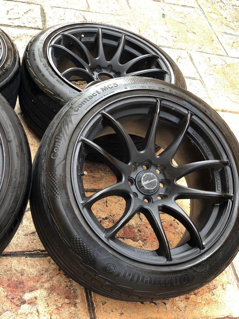 Sport Rim Work Emotion 17x9jj pcd100/114, Auto Accessories on Carousell