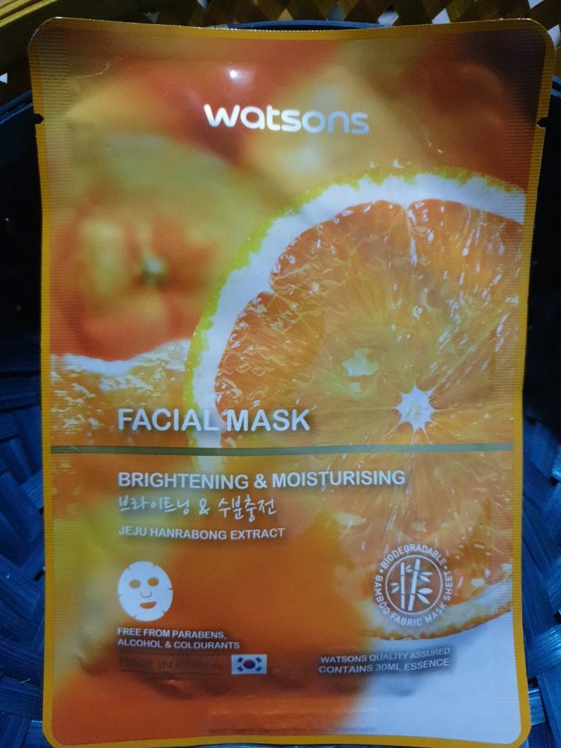 Watsons Facial Mask Brightening and Moisturising, Beauty & Personal ...