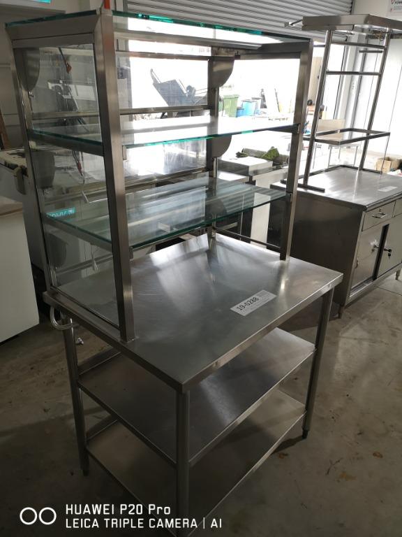 3 tier stainless steel table with 3 tier over glass counter, TV & Home ...