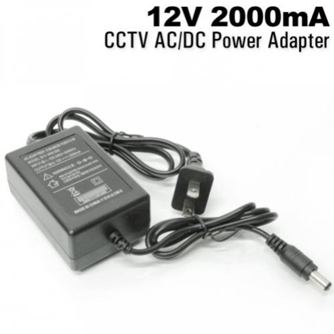 AC/DC CCTV Power Adapter 12V/2a, Furniture & Home Living, Security ...