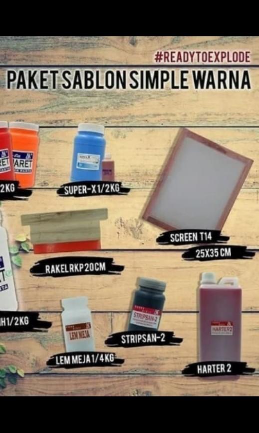 ALAT SABLON PLASTIK SET MANUAL, Desain & Kerajinan Tangan, Karya Seni ...