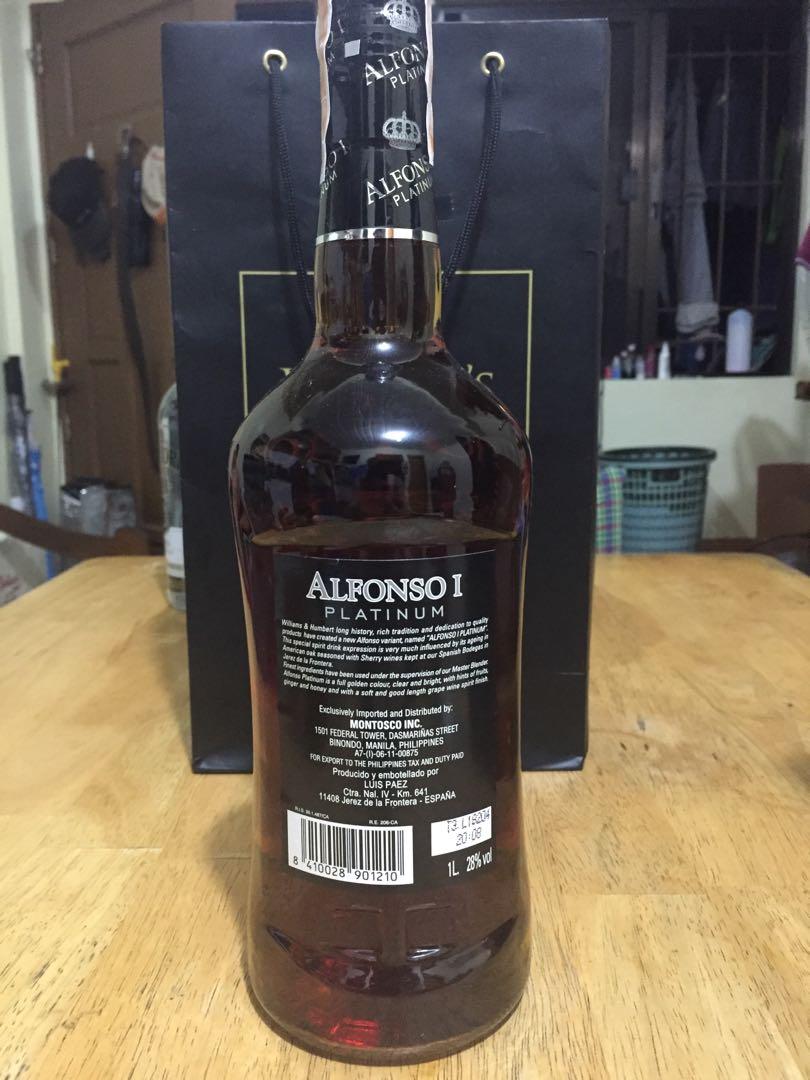 Alfonso 1 Platinum Solera 1L, Food & Drinks, Local Eats on Carousell