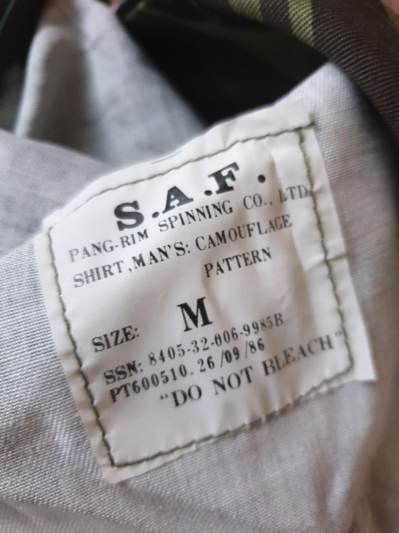 Classic SAF camouflage uniform - one set, Men's Fashion, Tops & Sets ...