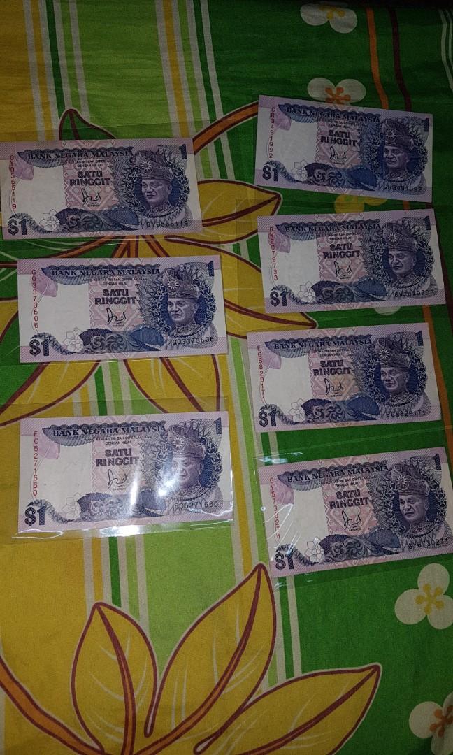 Duit Lama malaysia old money1 ringgit 7pc rm 30 per pc, Hobbies & Toys ...