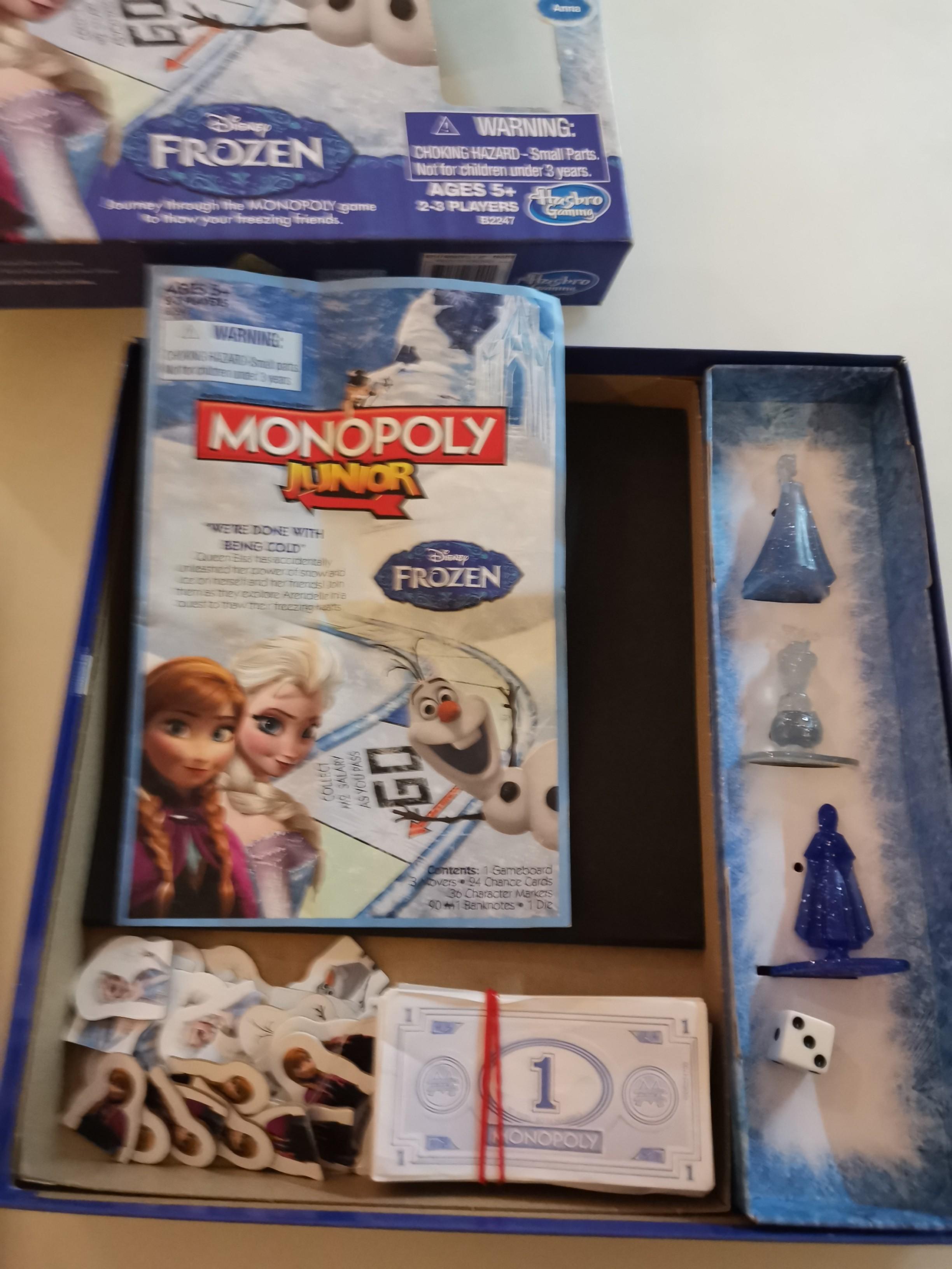 Frozen Monopoly junior, Hobbies & Toys, Toys & Games on Carousell