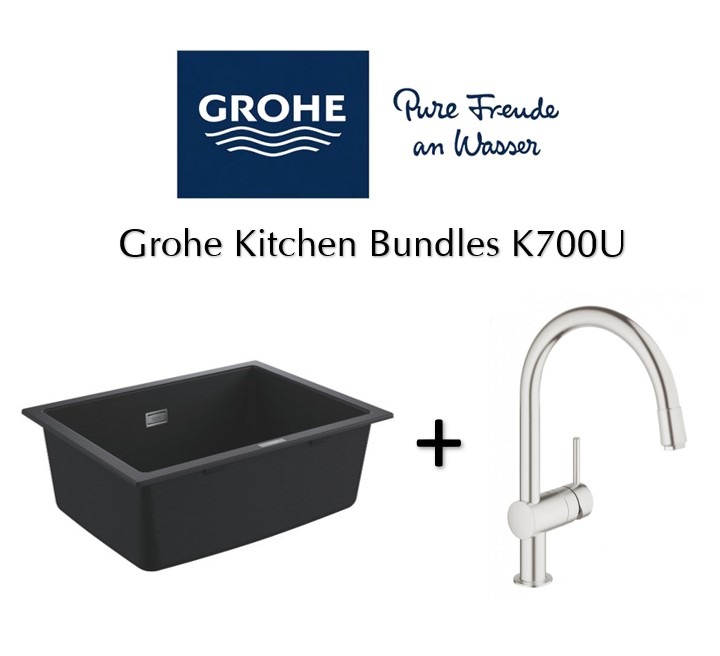 GROHE Under Mount Granite Sink Bundles With Sink Mixer Tap, Home ...