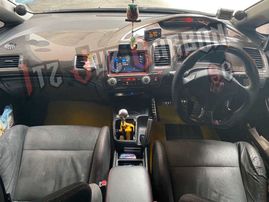Honda Civic FD2R Full Carbon dashboard interior, Car Accessories ...