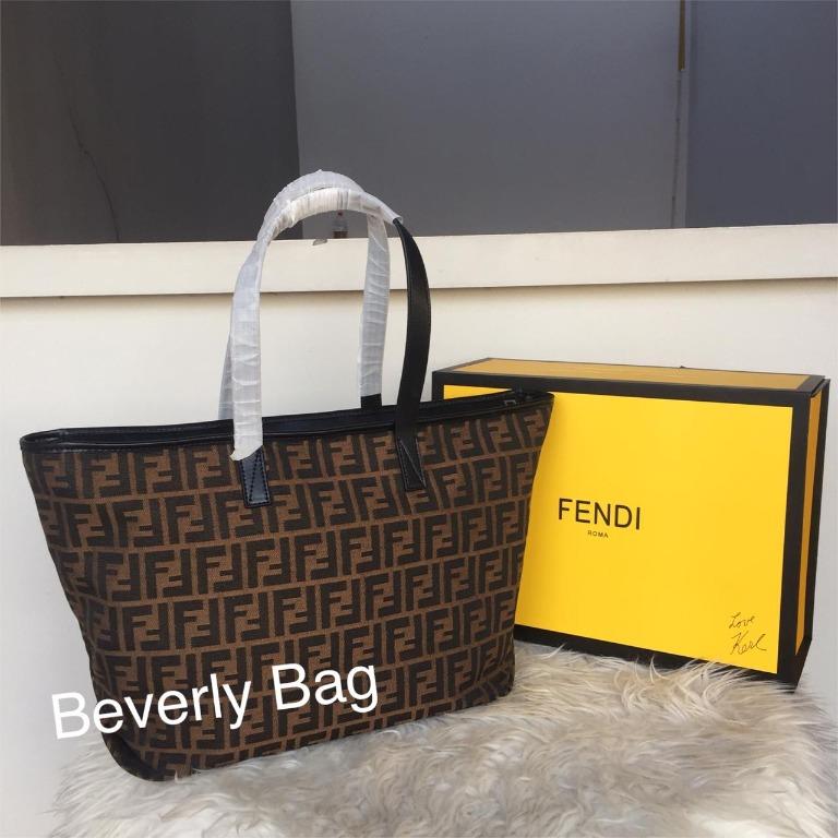 Jual Tas Bag Fendi Tote Bag LEATHER MIRROR QUALITY - Hitam, Olshop ...