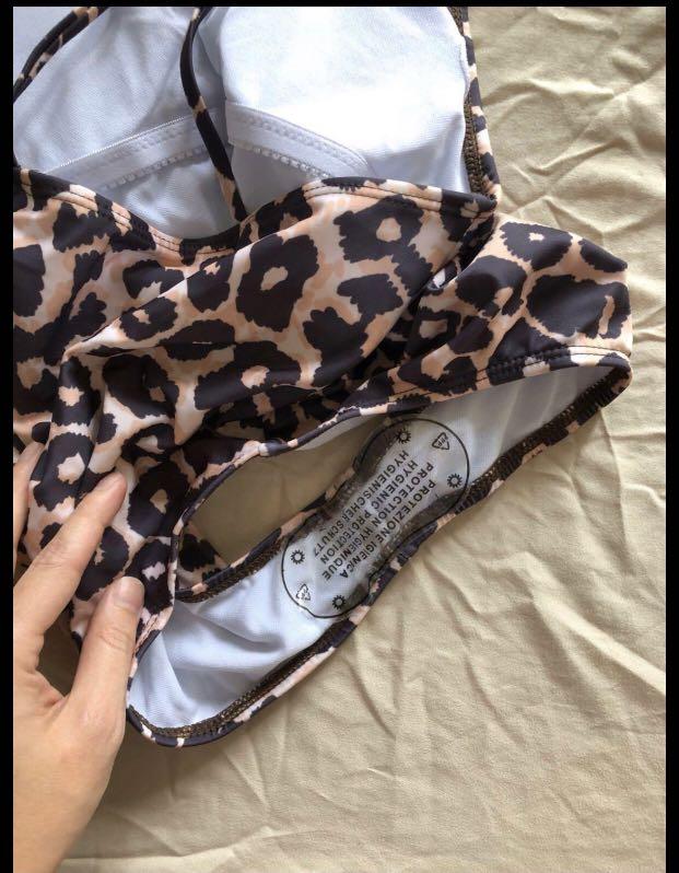 Leopard one piece, Women's Fashion, Tops, Sleeveless on Carousell