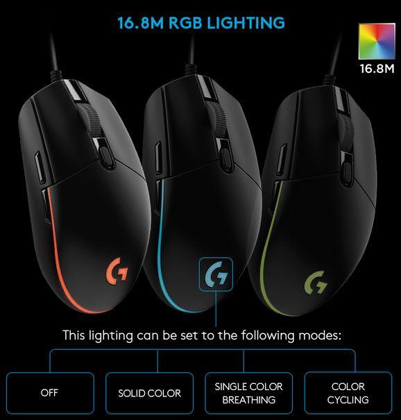 Logitech G103 Prodigy Programmable RGB Wired Gaming Mouse | $39, Computers & Tech, Parts ...