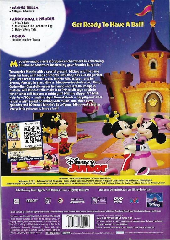 Mickey Mouse Clubhouse Minnie-Rella DVD, Hobbies & Toys, Music & Media ...