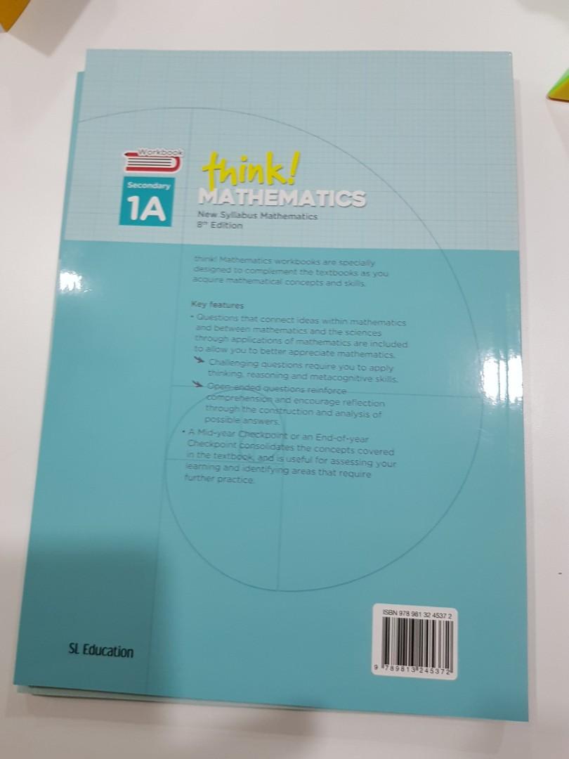 Sec 1 Think!mathematics 1A and 1B workbook new, Hobbies & Toys, Books ...