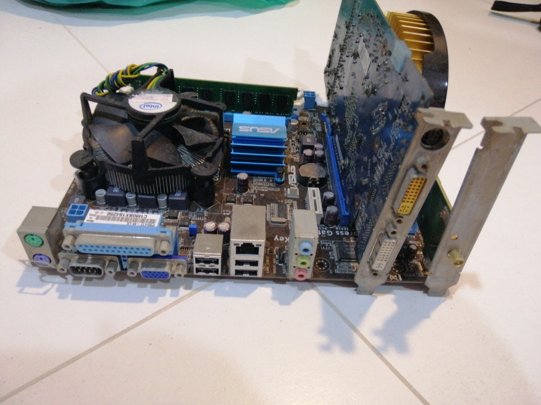 Asus motherboard with Asus GPU & Quad CPU, Computers & Tech, Parts ...