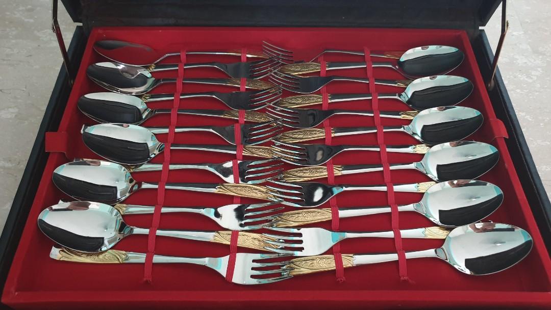 Inoxpran 18/10 made in Italy Boxed cutlery set Stainless steel with 24 ...