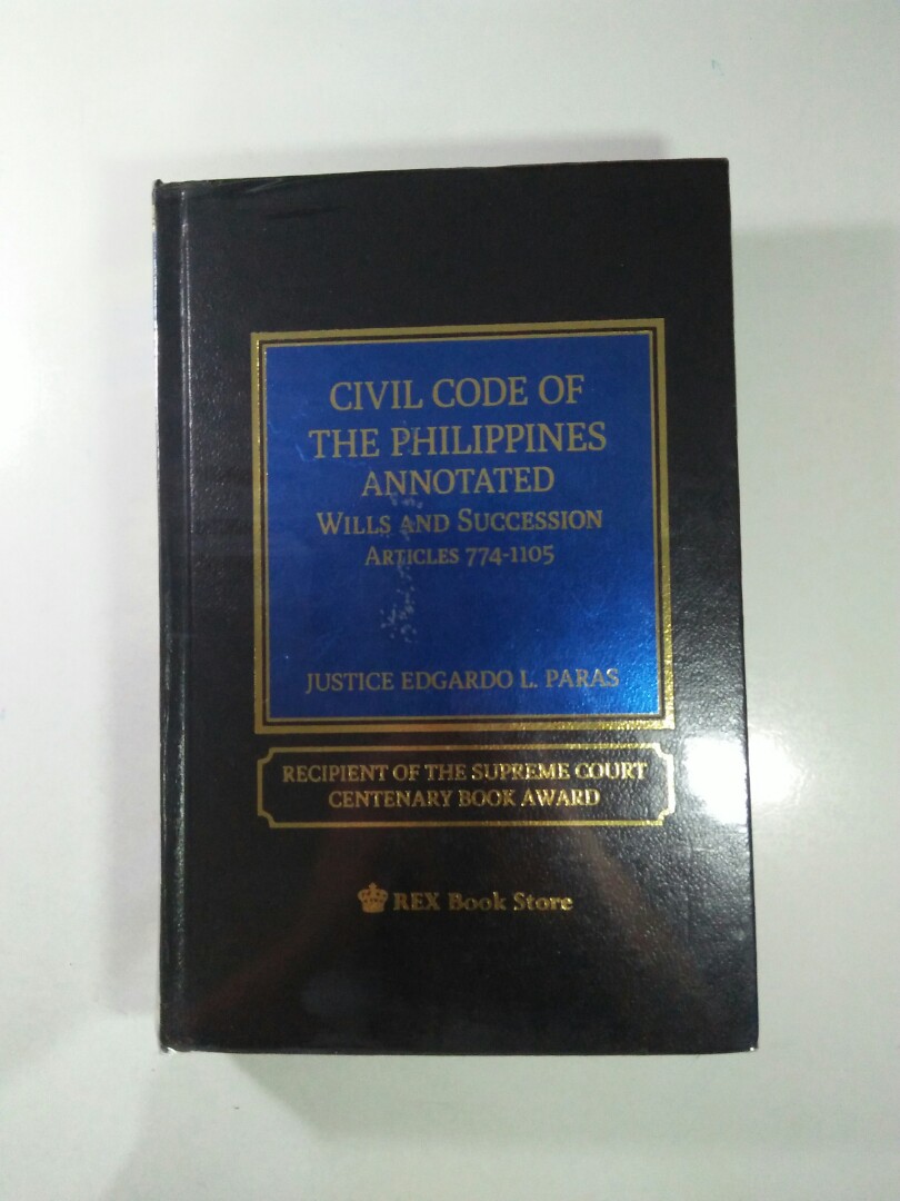 [LAW BOOKS] Civil Code of the Philippines Annotated (Wills & Succession ...