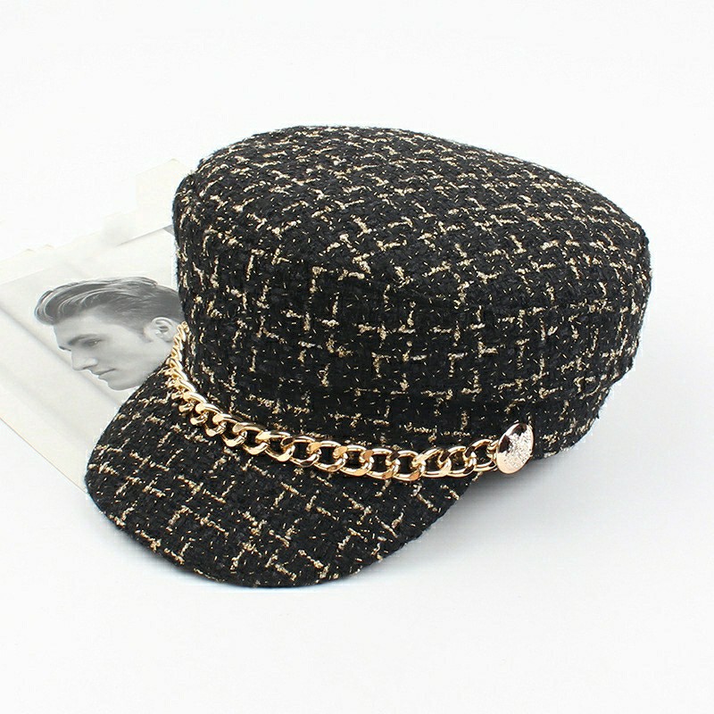 ON HAND BLACK TWEED BRETON CAP, Women's Fashion, Watches & Accessories ...
