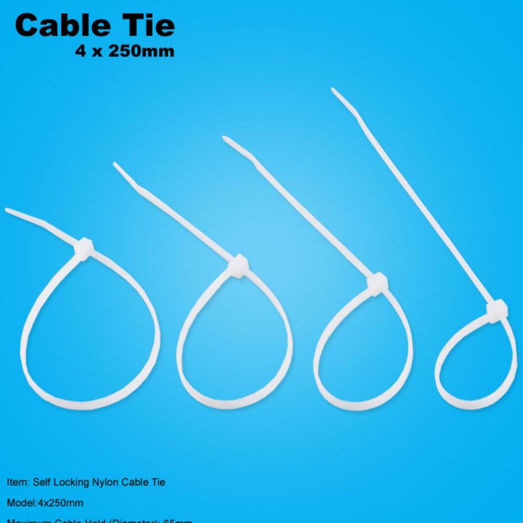 Self Locking 4x250mm [ NYLON CABLE ], Furniture & Home Living, Security ...