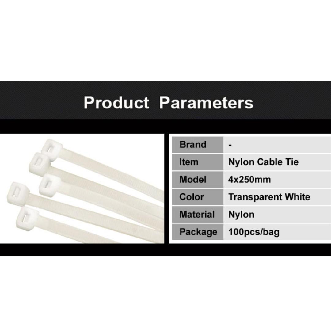 Self Locking 4x250mm [ NYLON CABLE ], Furniture & Home Living, Security ...