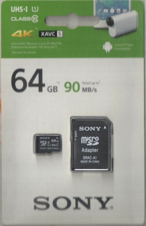 SONY MicroSD Card 64GB, Mobile Phones & Gadgets, Mobile & Gadget ...