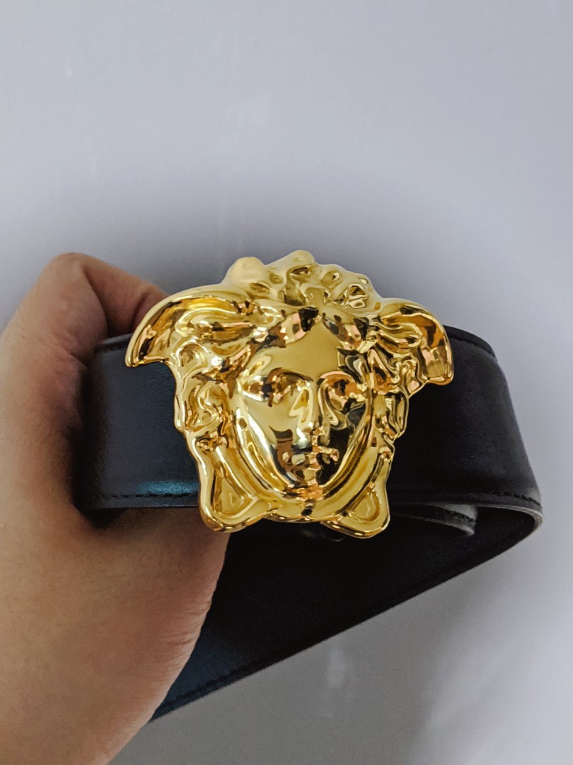 Versace Gold Medusa Belt, Men's Fashion, Watches & Accessories, Belts ...