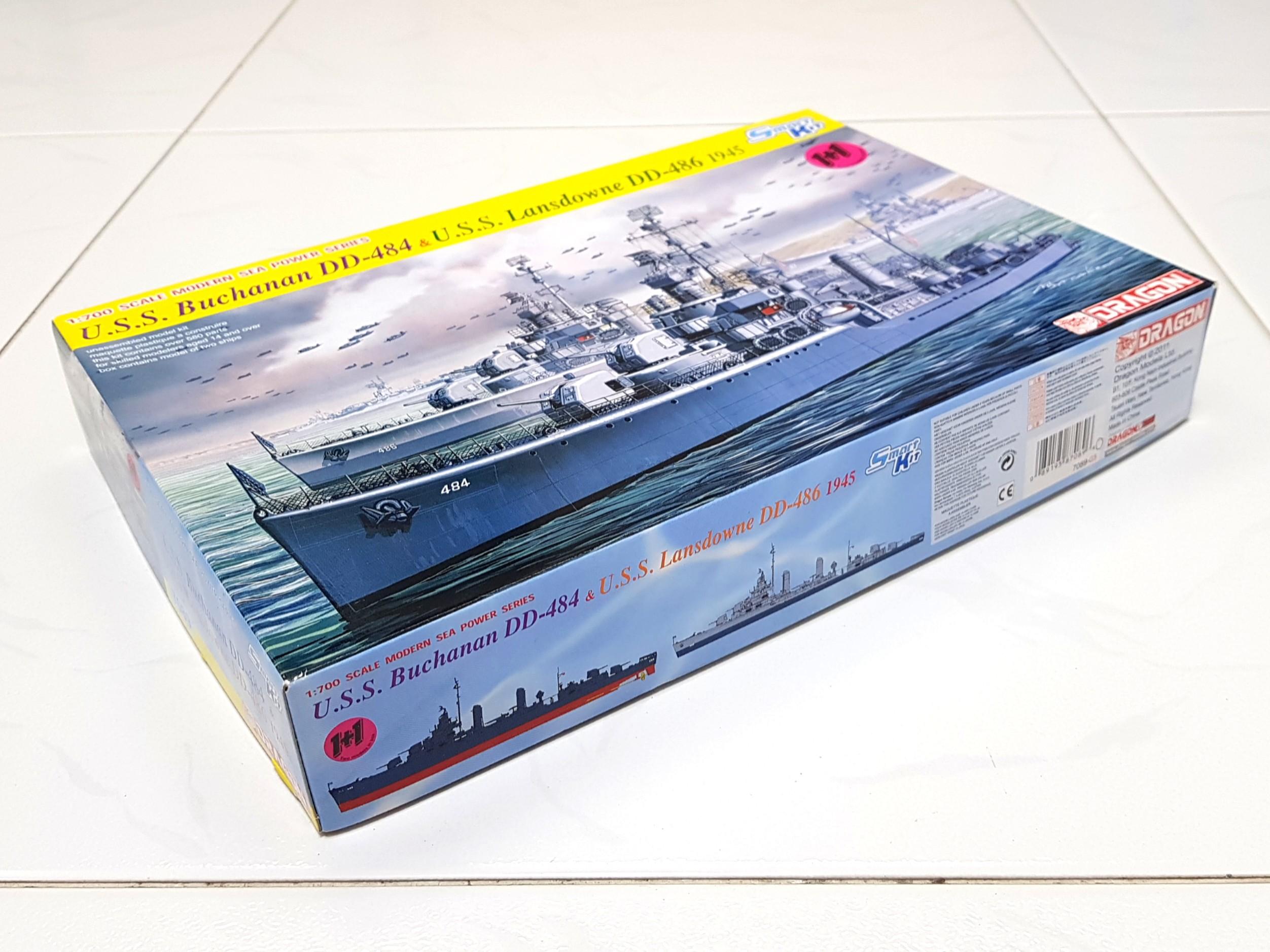 1/700 #7089 Dragon 2-in-1 kit c/w USS Buchanan DD-484 & USS Lansdowne ...