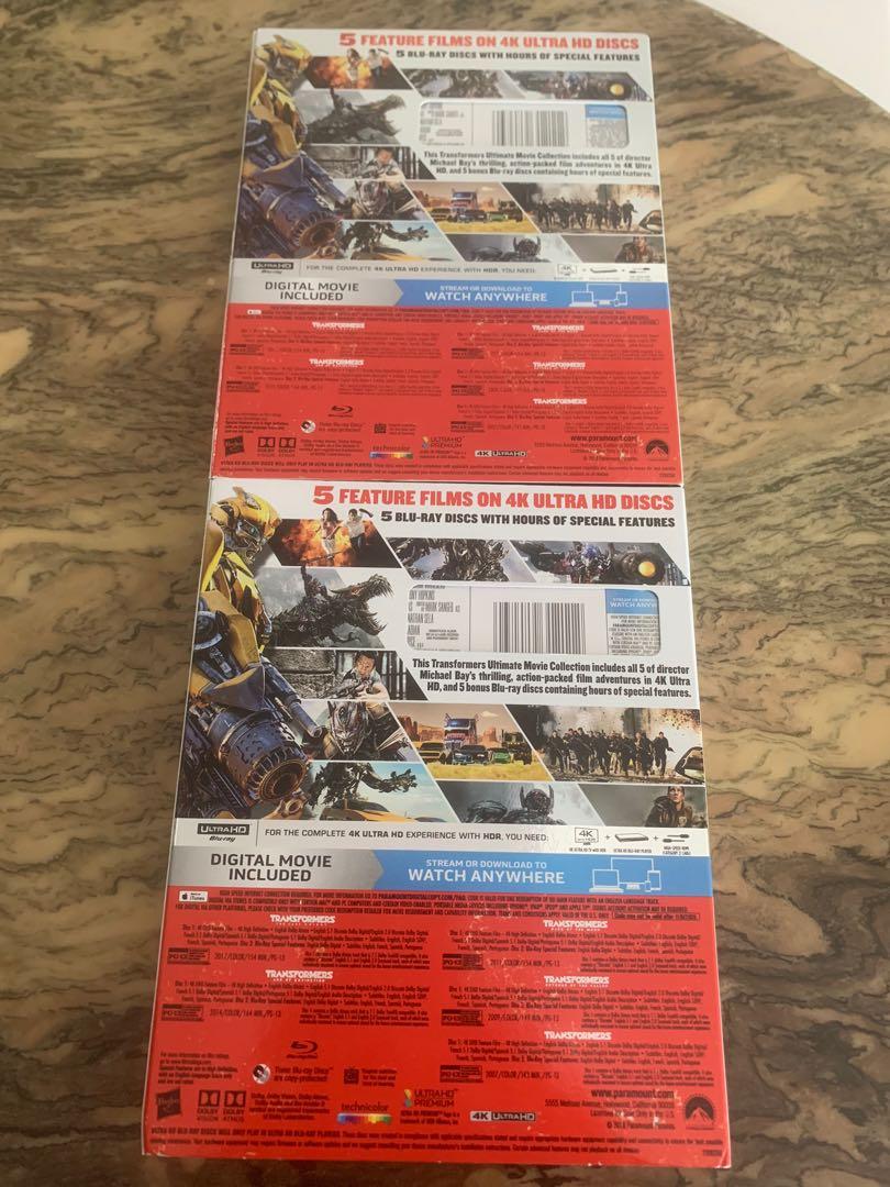 2 Sets of Transformers-The Ultimate 5-Movie Collection (4K Ultra HD ...