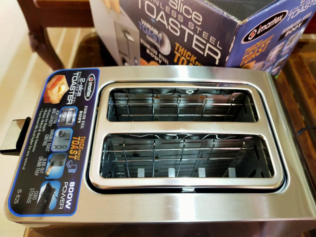 2-Slice Stainless Steel Bread Toaster (Imarflex), TV & Home Appliances ...