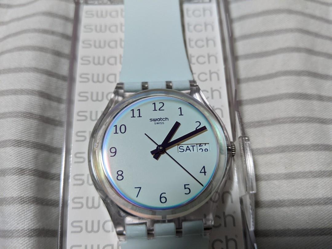 全新 Swatch ULTRACIEL (GE713) 漸層藍 石英錶 #出清2019, 名牌精品, 精品手錶在旋轉拍賣