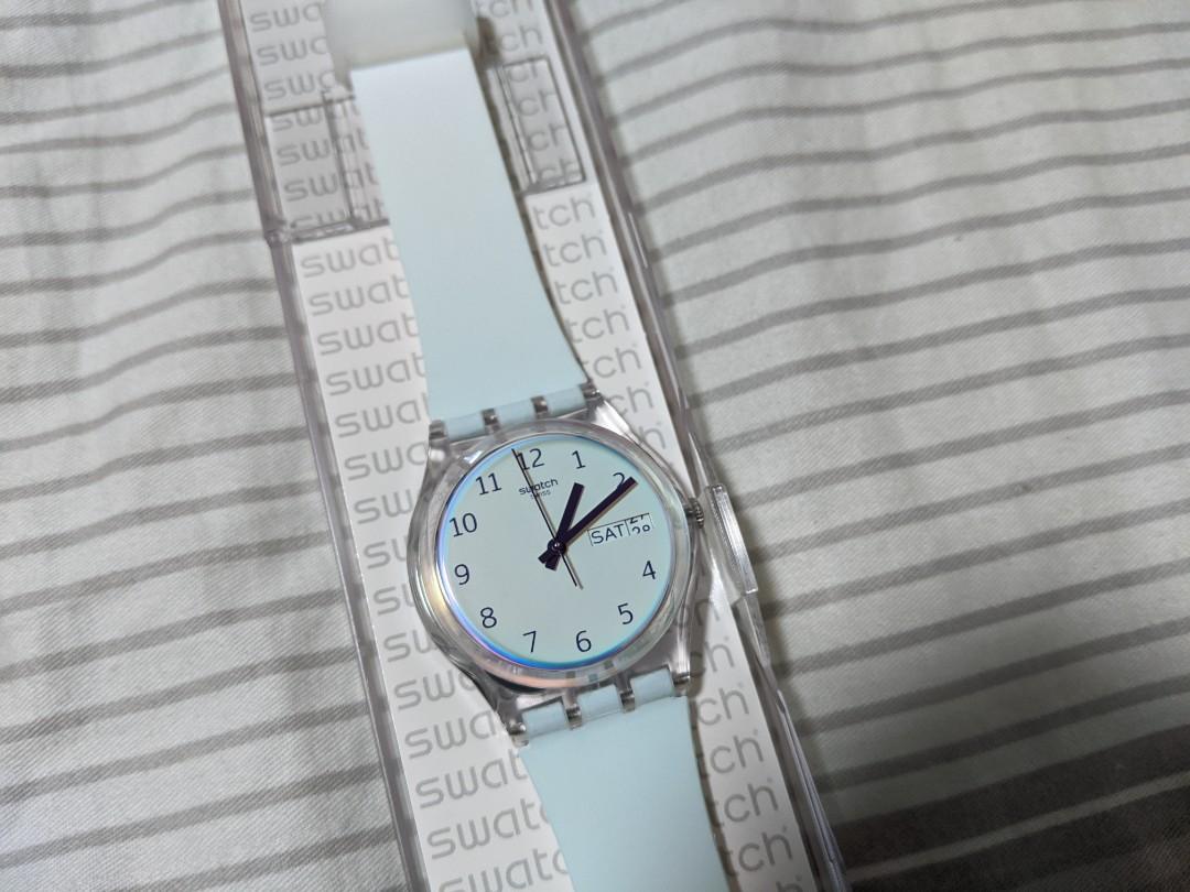 全新 Swatch ULTRACIEL (GE713) 漸層藍 石英錶 #出清2019, 名牌精品, 精品手錶在旋轉拍賣