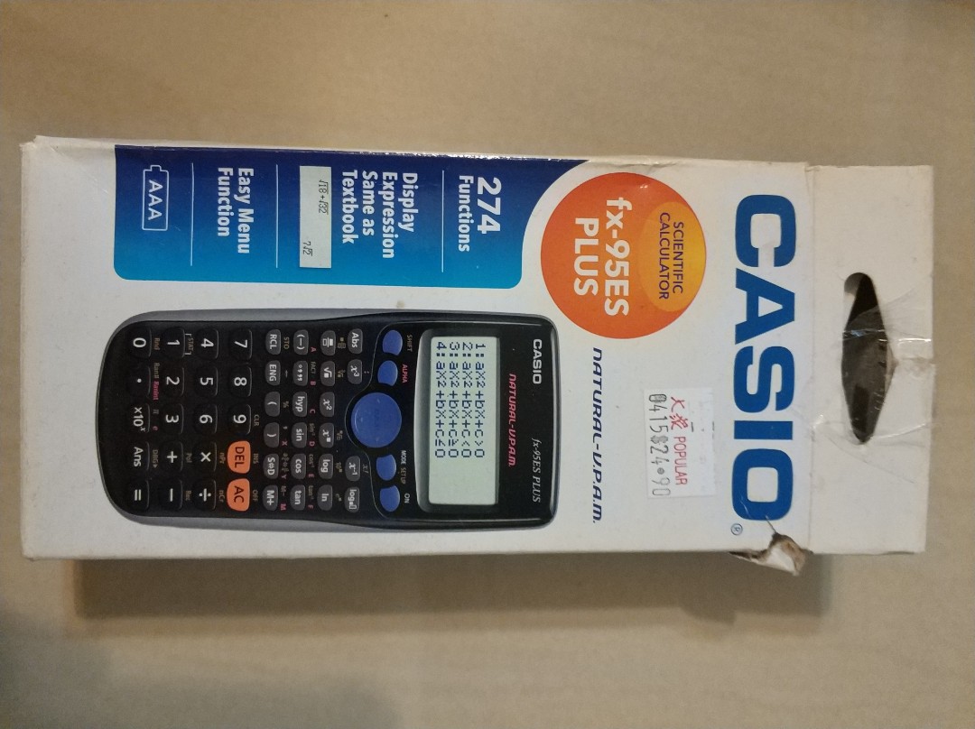 Casio Scientific Calculator FX-95ES PLUS, Computers & Tech, Office ...