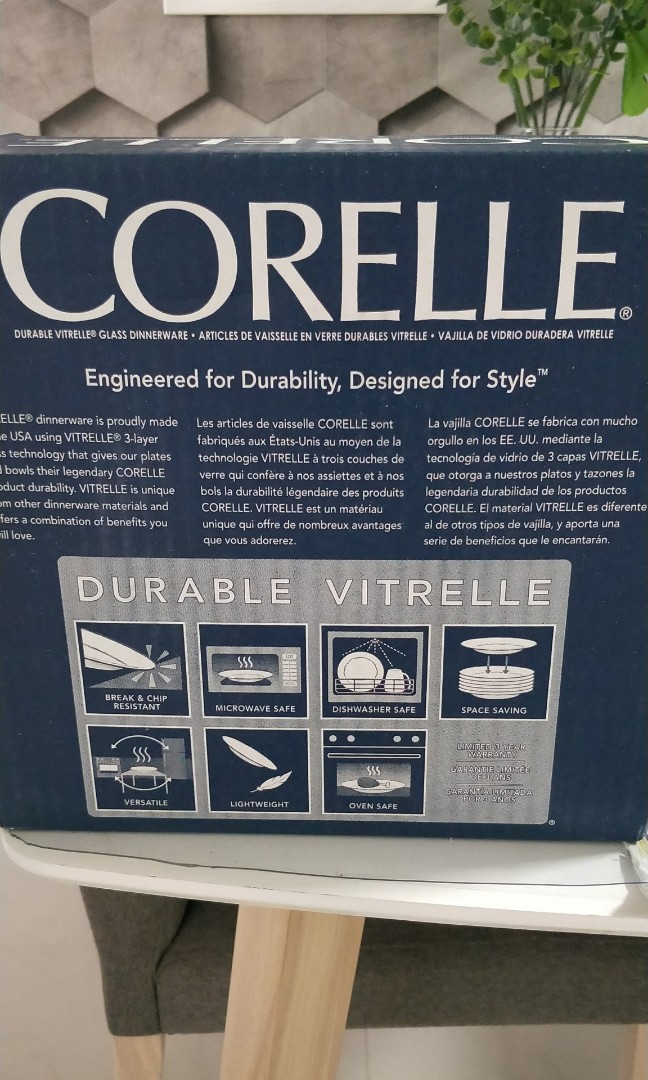 Corelle 16 pieces table ware, Furniture & Home Living, Kitchenware ...